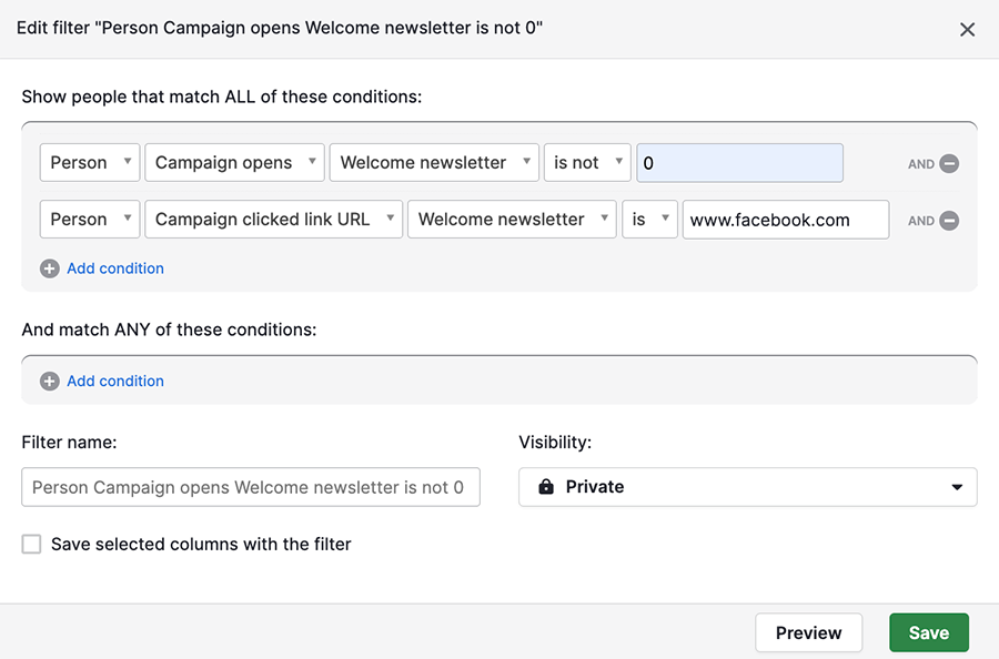 Campaigns: filtering - Knowledge Base | Pipedrive