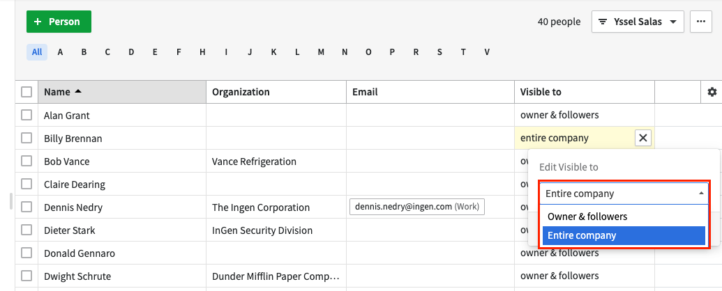 How to change the visibility of items - Knowledge Base