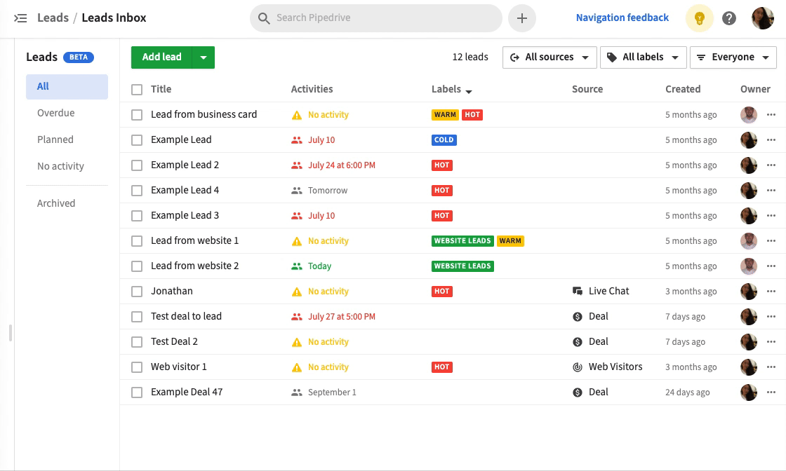 Leads Inbox - Knowledge Base